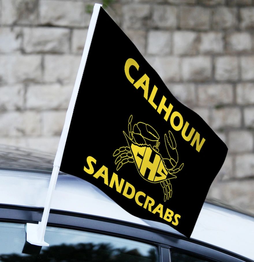 Calhoun Sandcrabs 12' x 18' Polyester Game Day Team Car Flag Double ...