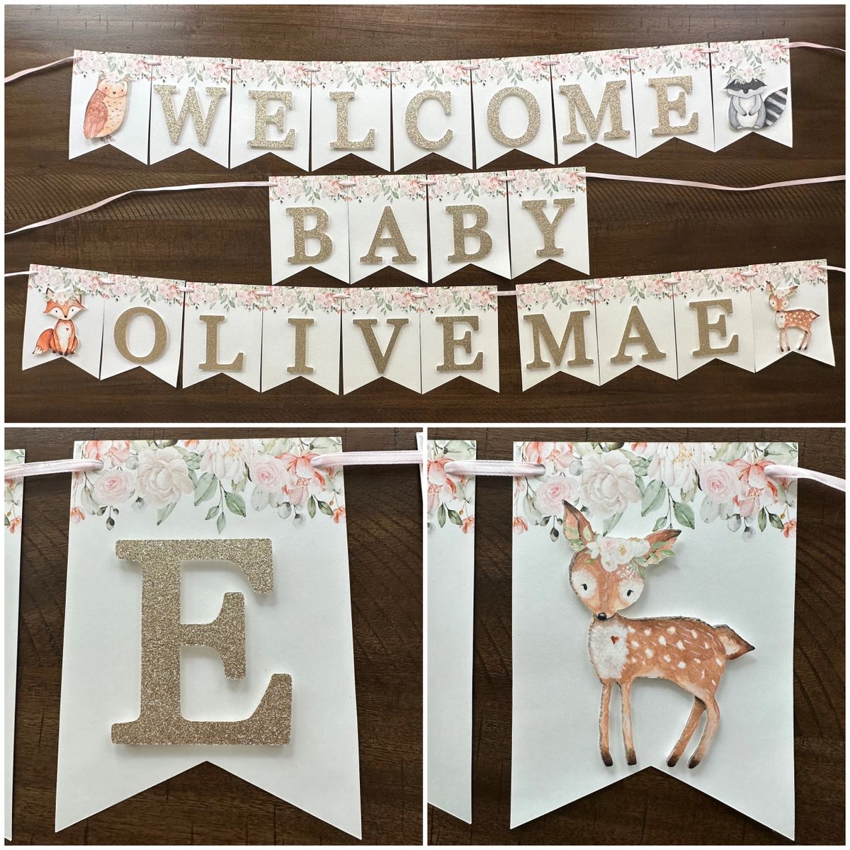 Woodland Baby Shower Banner, Woodland Cuties, Woodland Animals Banner