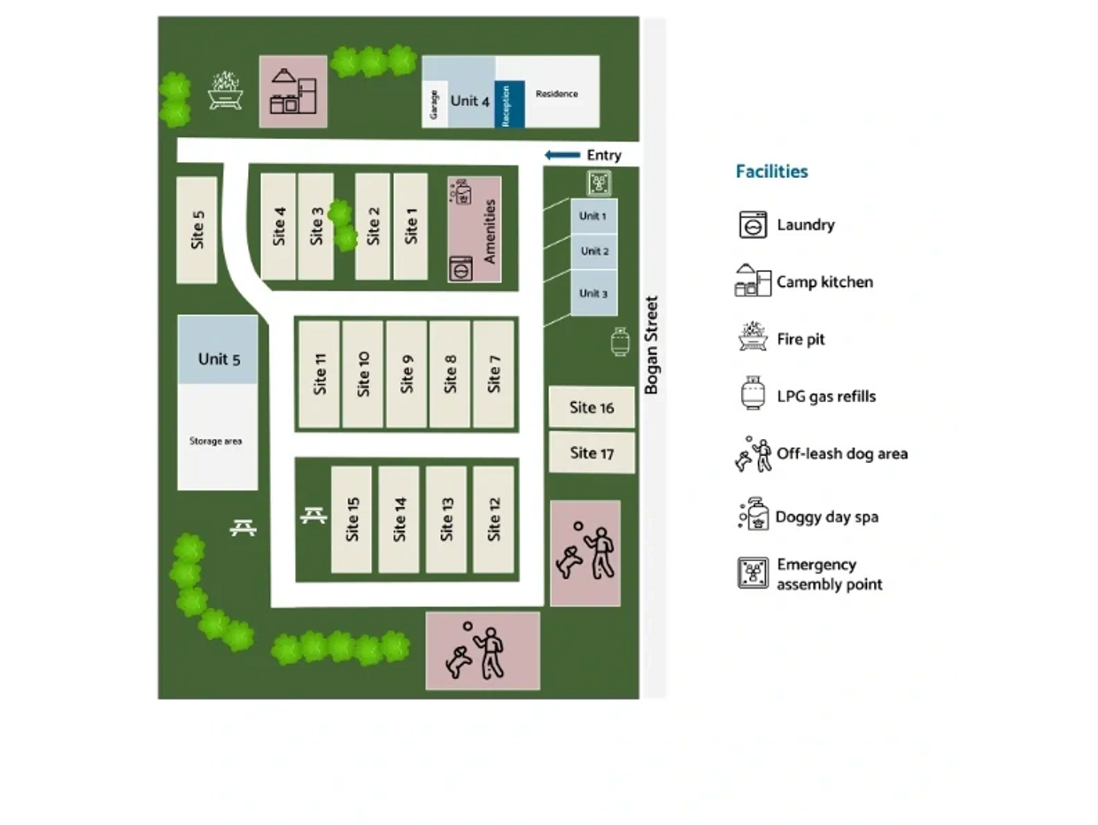 Park map | Double D Caravan Park