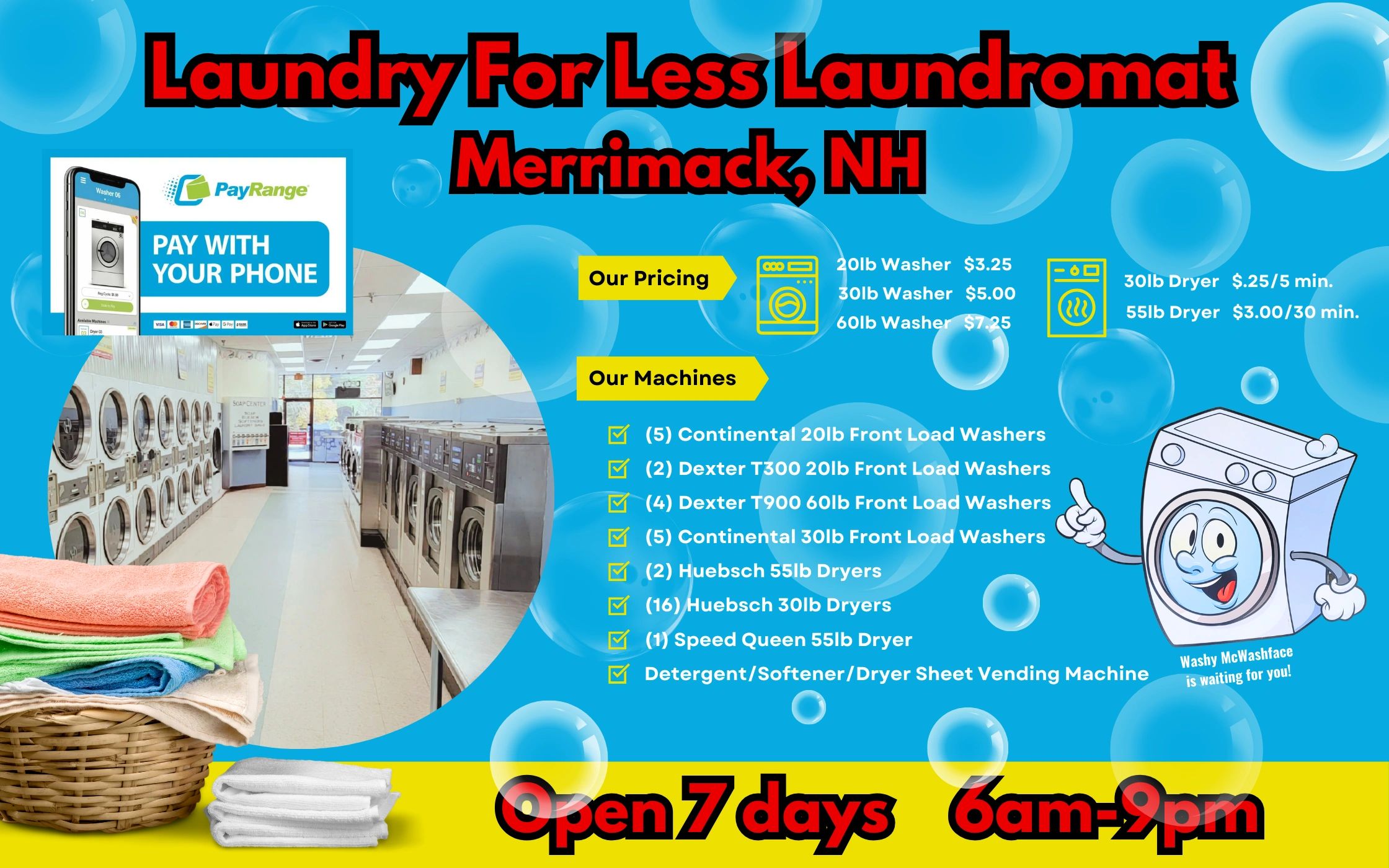 Laundromat with Large Washers | Laundry for Less