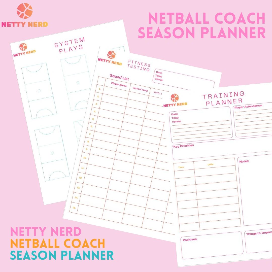 Netty Nerd Netball Coach Season Planner 2025