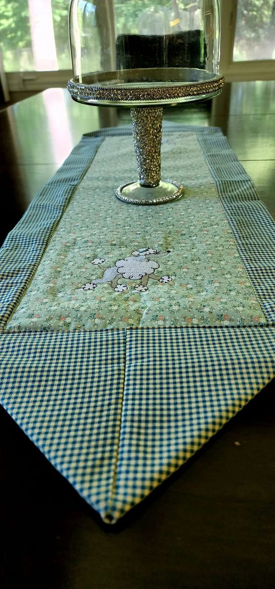 Cotton Quilted Embroidered Table Runner