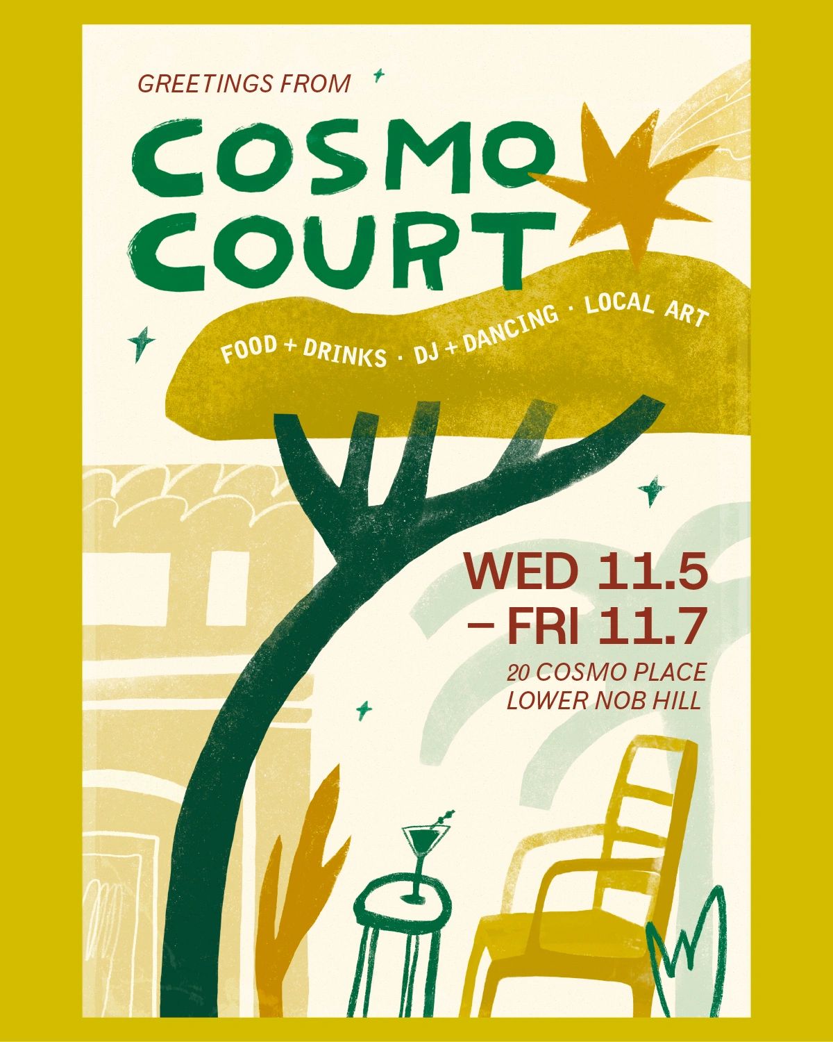 What's On: Cosmo Court Pop-up Town Square