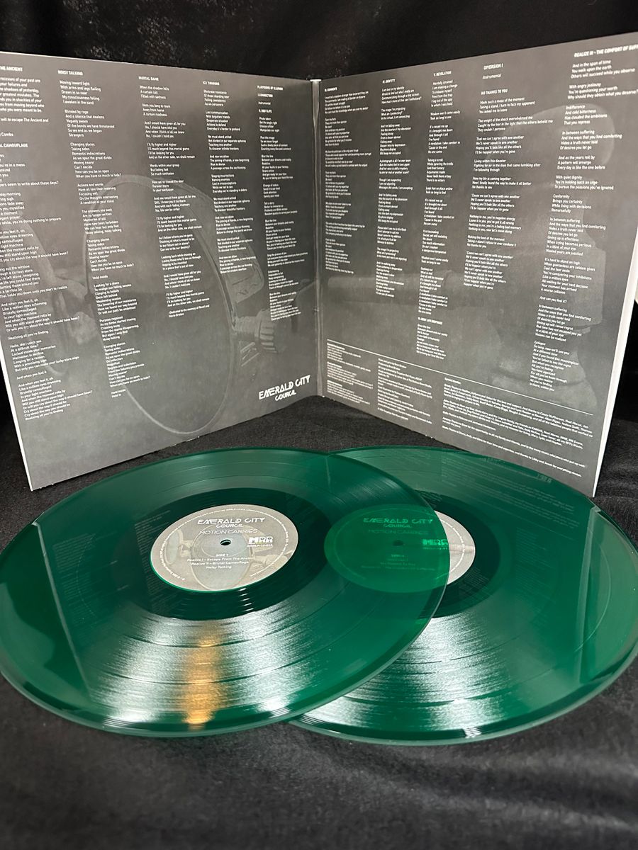 USA Only Motion-Carries-Transparent Green Vinyl 2LP