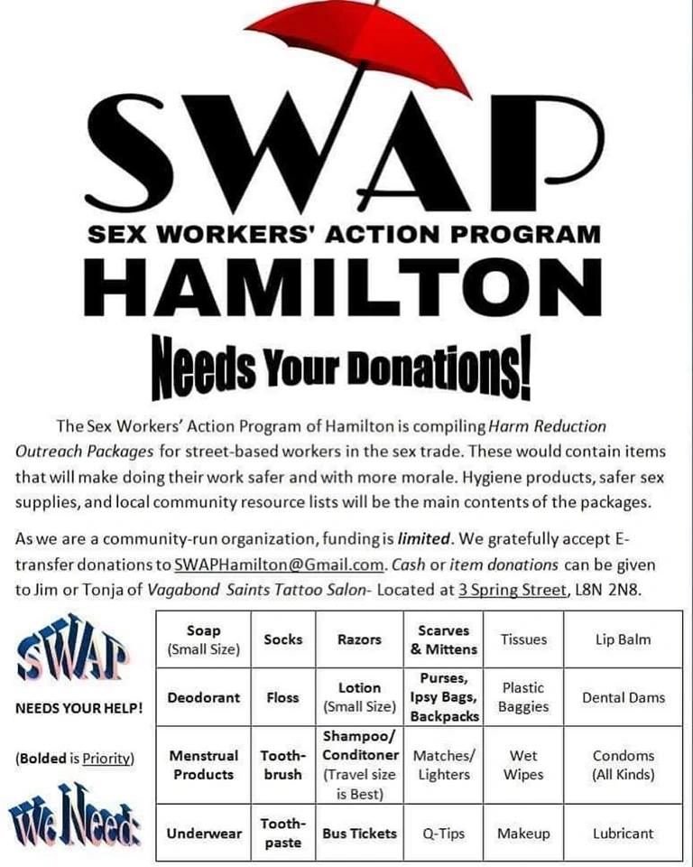 We Are A SWAP Hamilton Donation Drop-off Spot!