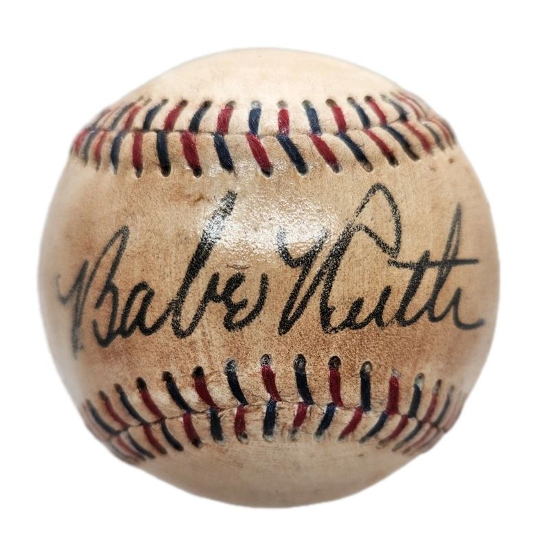 Babe Ruth Autographed 1930s Baseball. Licensed Reproduction Signed Ball