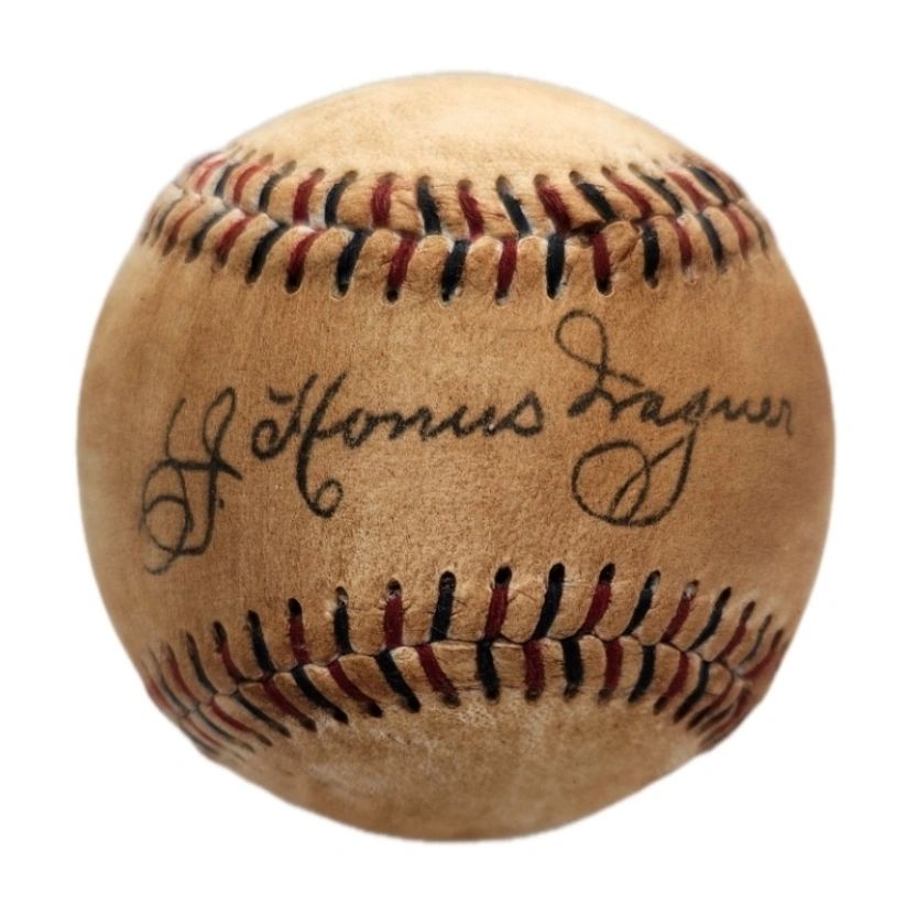 Honus Wagner Replica Autographed 1910's Style Baseball. Reproduction ...