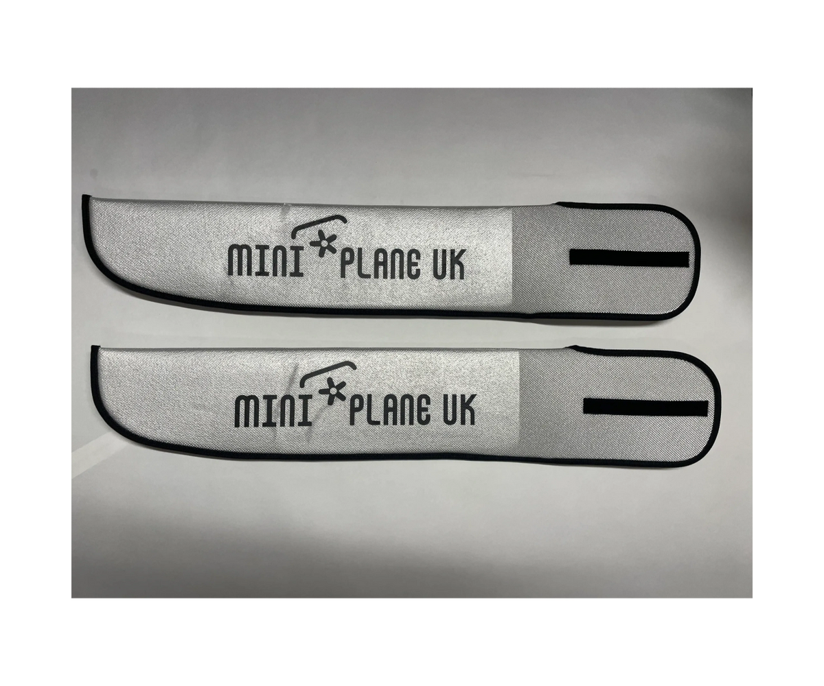 Prop covers with Miniplane UK logo