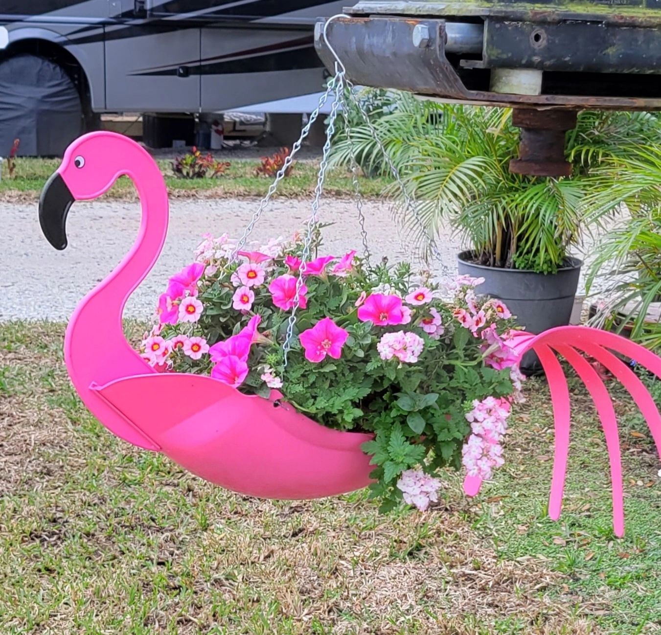 "Flo" the Flamingo is the newest addition to our planter family.