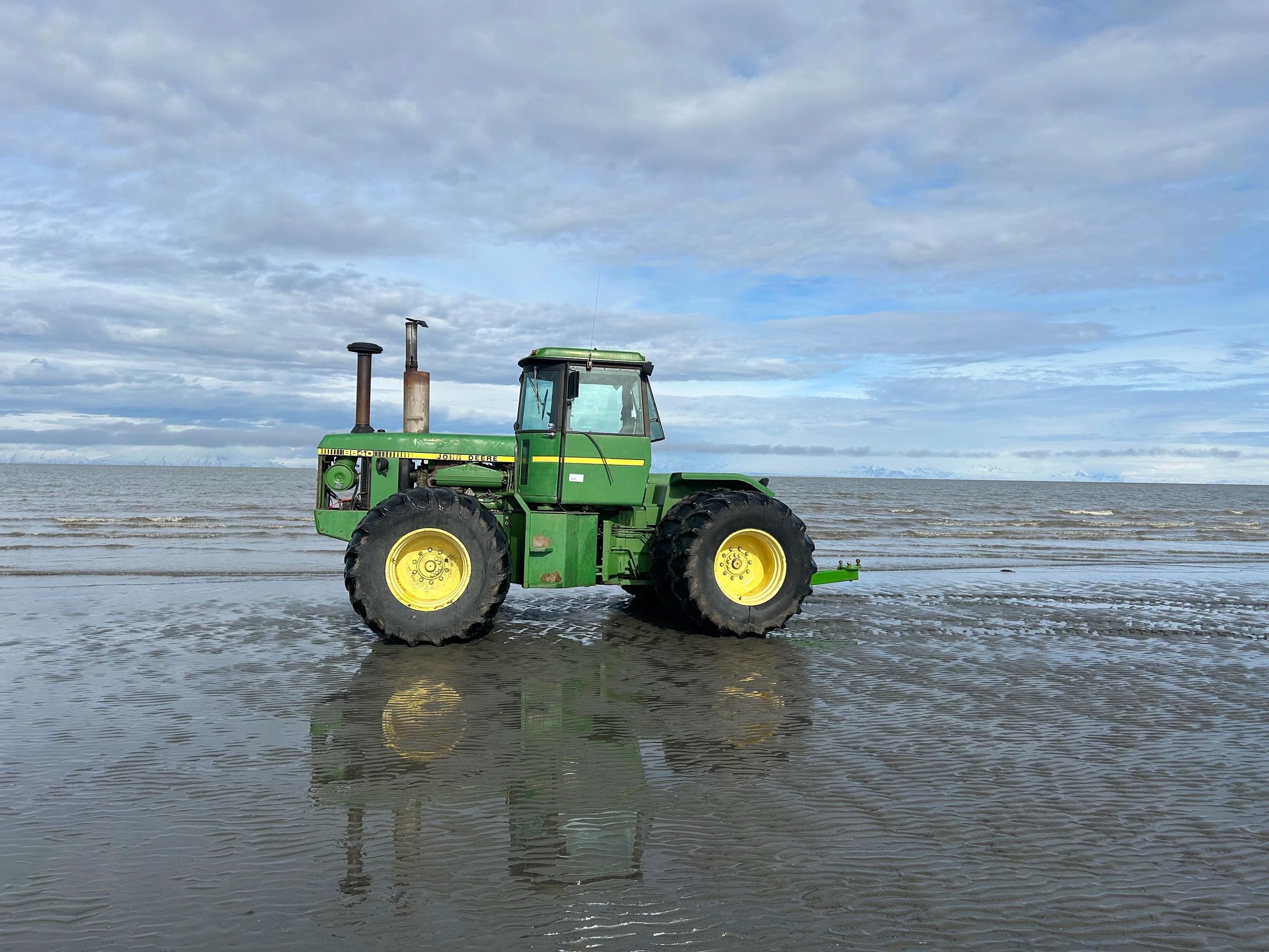We can launch your boat with our BIG GREEN TRACTOR!