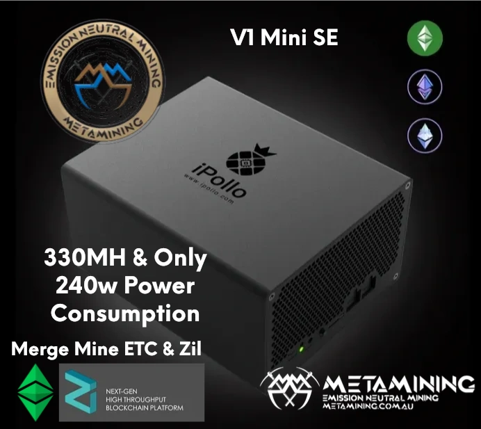 iPollo V1 Mini SE 330MH/s - UPGRADED MODEL