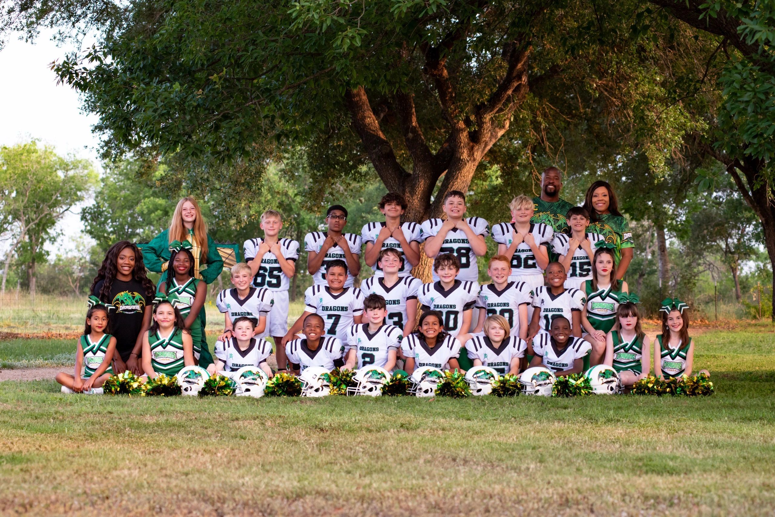 DRAGONS football and cheerleading