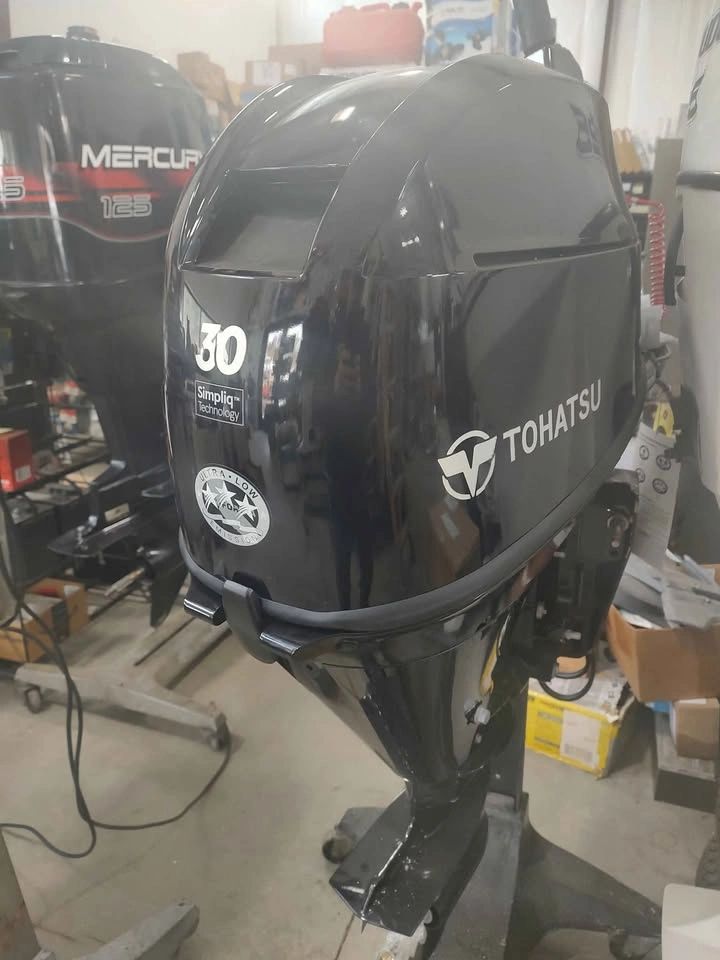 2025 Tohatsu 30 HP Tiller Trim Electric Start Full Feature