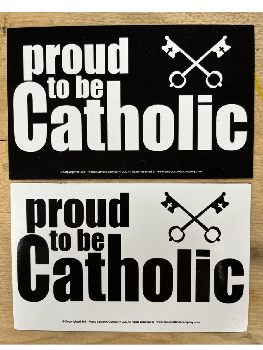 PROUD TO BE CATHOLIC CAR MAGNET