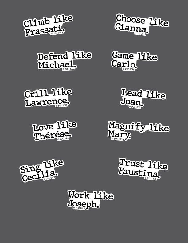 SAINTLY STICKERS PREMIUM CATHOLIC SAINT STICKERS (3 FOR $6)