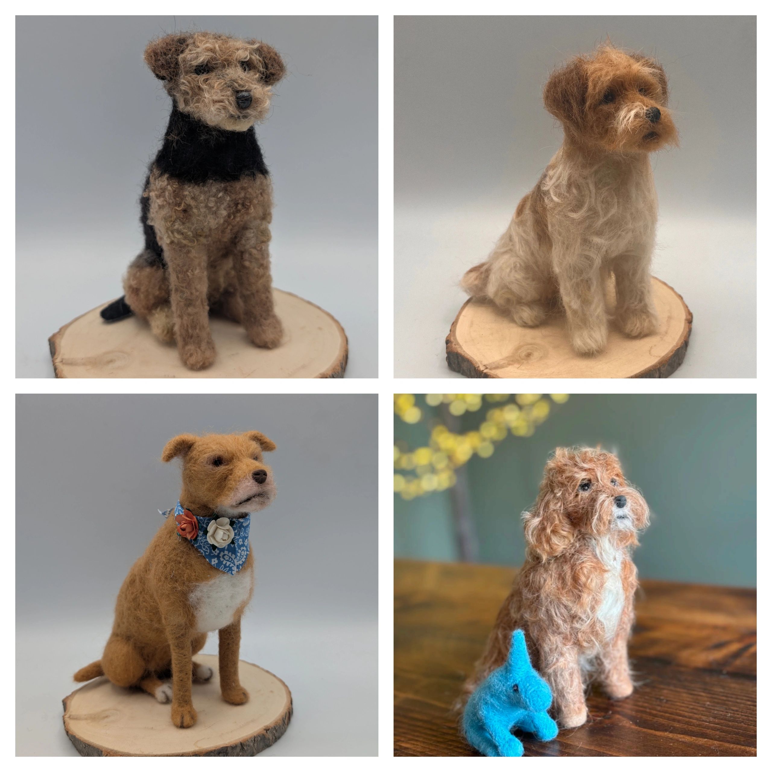 Custom Felt Dogs - With or without your dogs fur