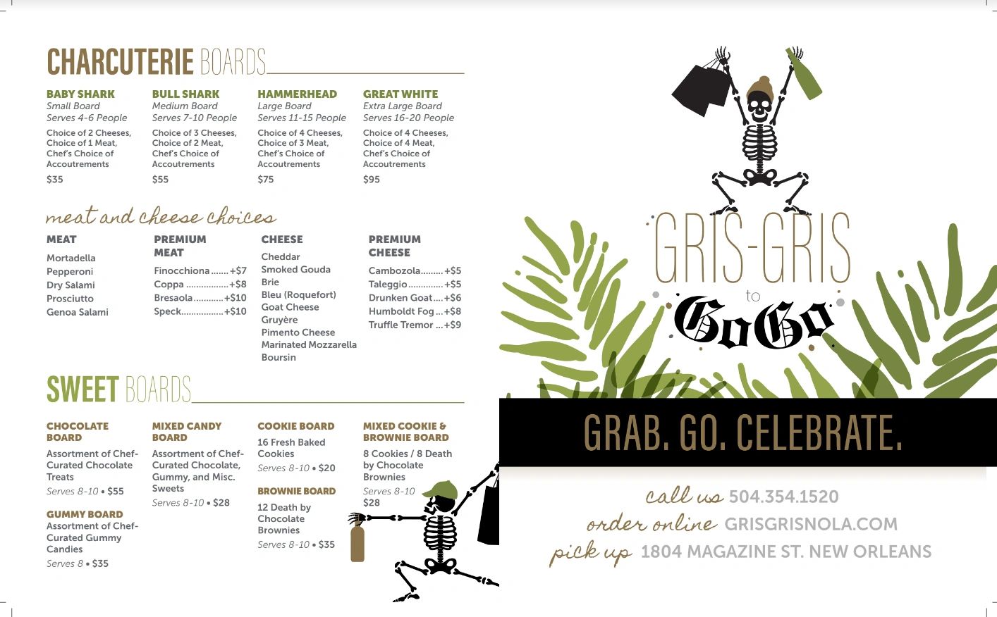 GRIS-GRIS TO GO GO MENU