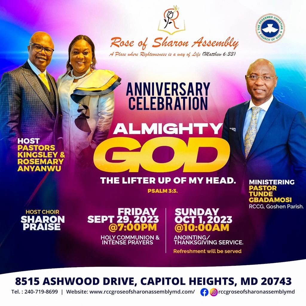 RCCG ROSE OF SHARON ASSEMBLY MD - Rccg Near Me, Church Near Me
