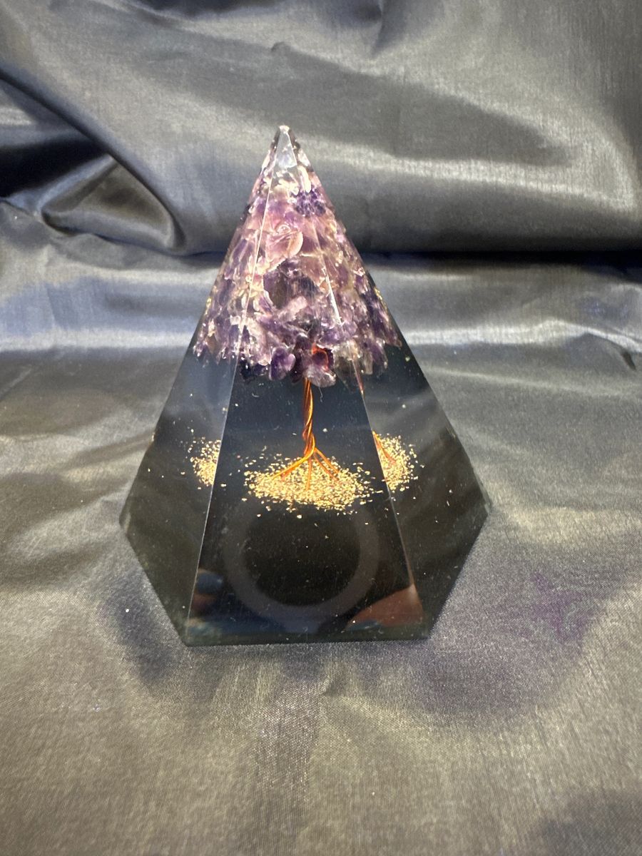 Six Sided Tree of Life Orgonite Pyramid