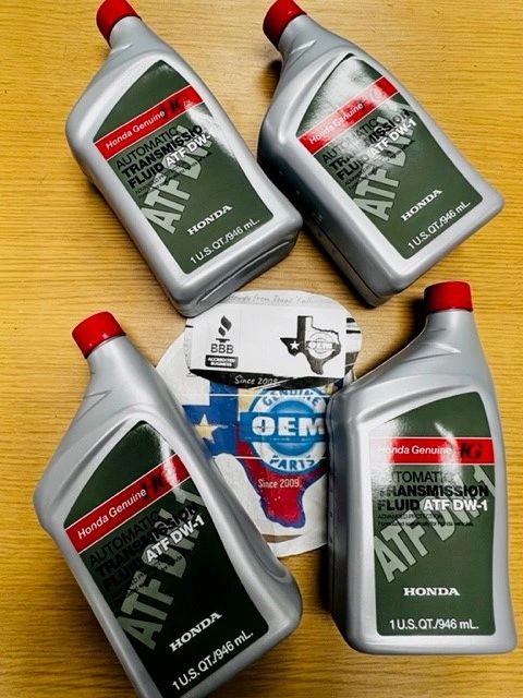 4 QTS OEM Genuine Honda Acura Automatic Transmission Fluid ATF DW-1 NEW ...