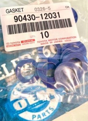 GENUINE TOYOTA LEXUS OIL DRAIN PLUG WASHER GASKET 90430-12031 SET of 10