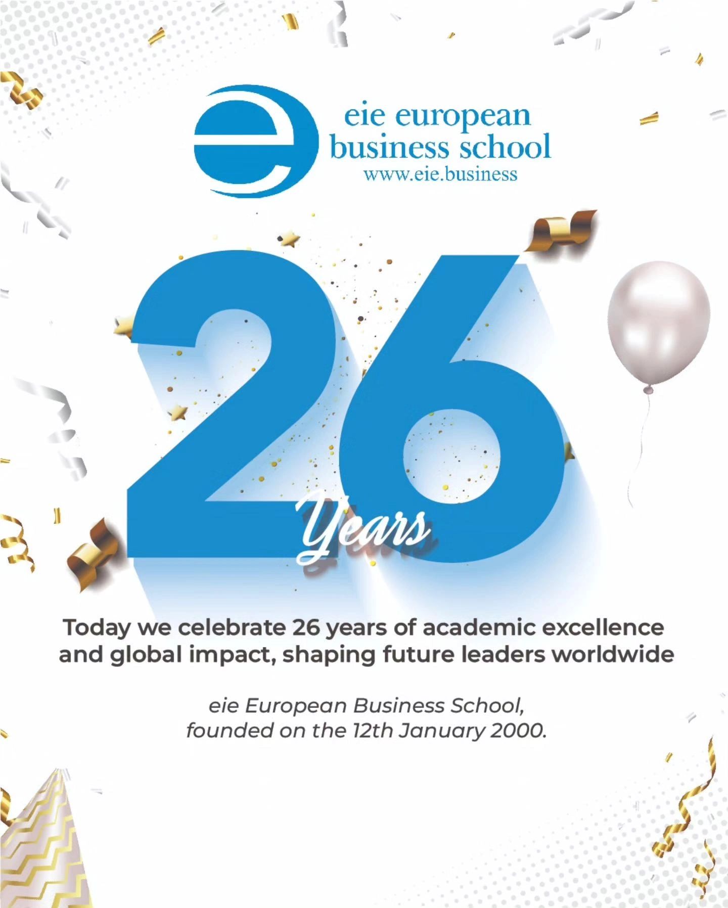 Celebrating 26 Years of eie European Business School