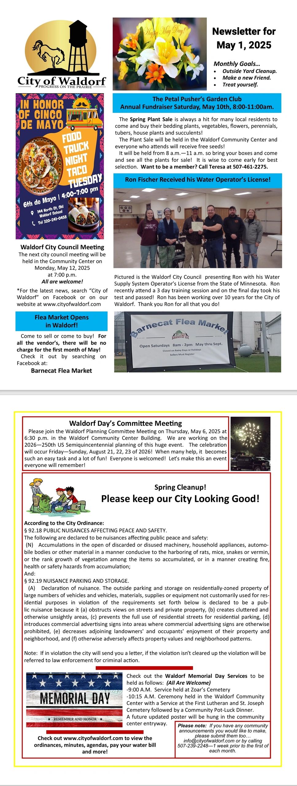 May Newsletter