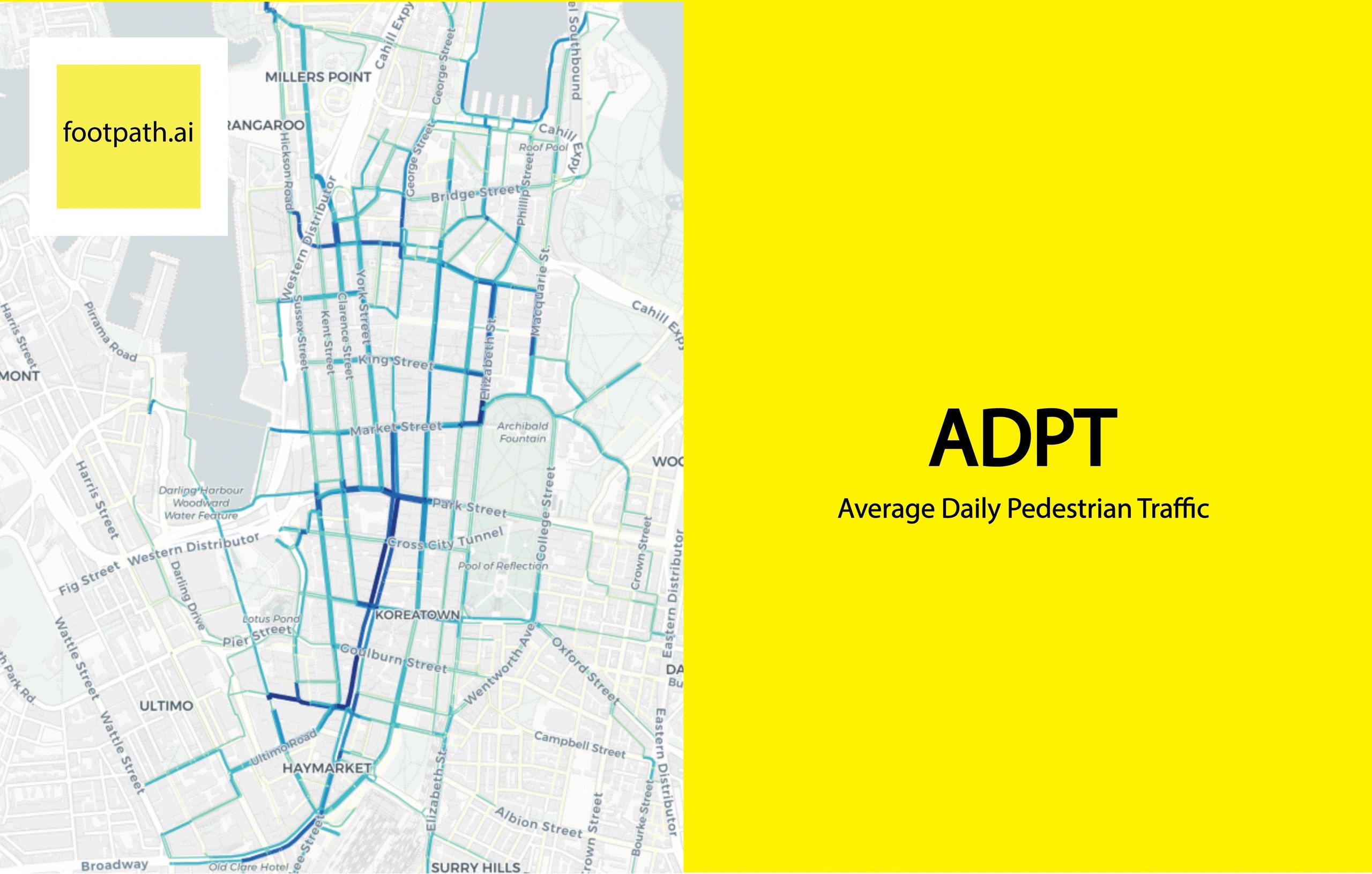 Average Daily Pedestrian Traffic (ADPT)