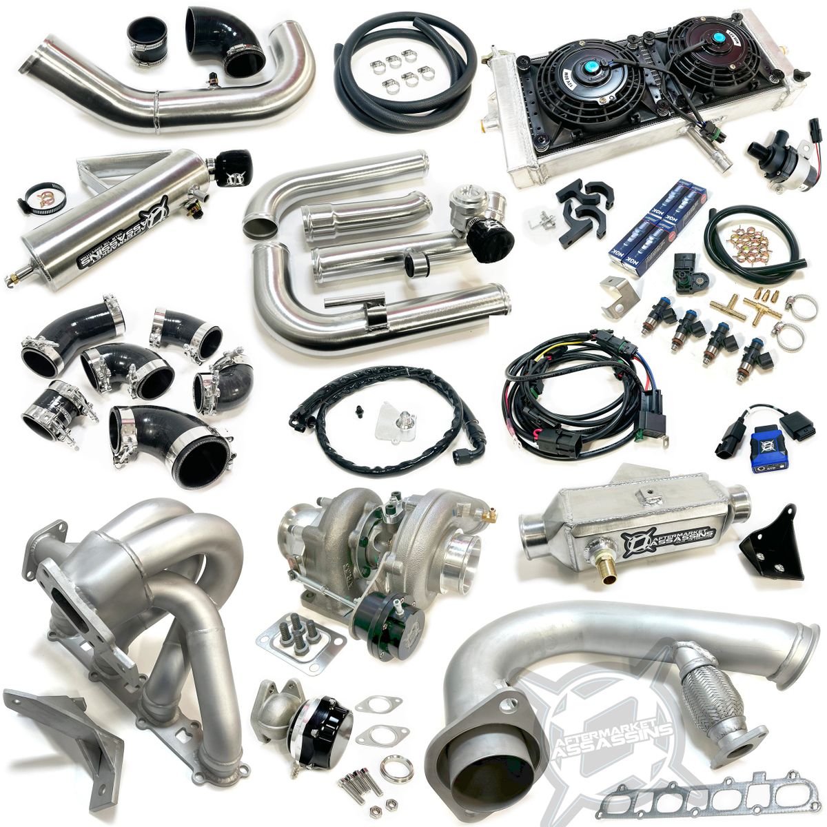 AA Pro R 4 Cylinder Complete Turbo Kit 350-600+HP