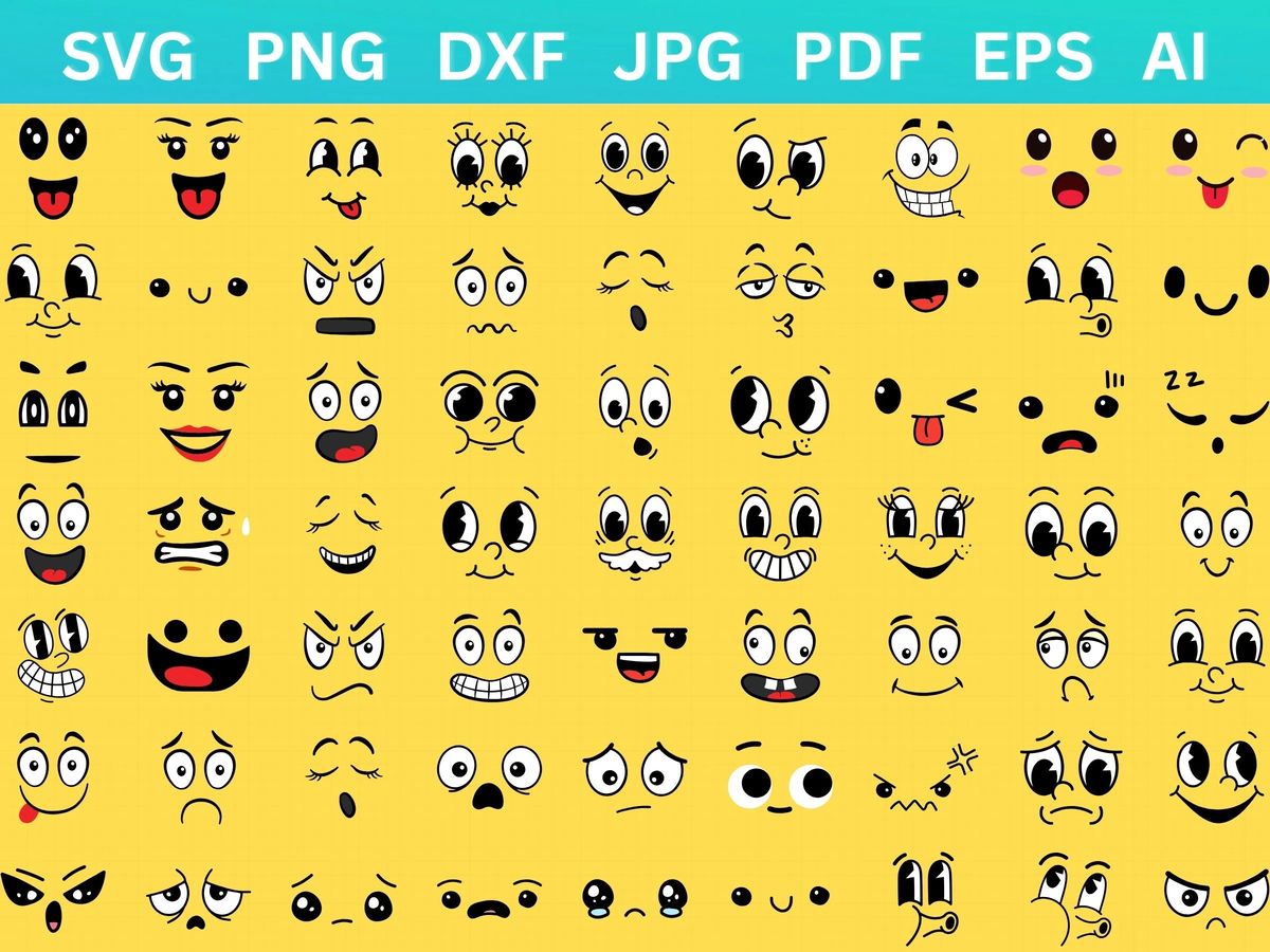 Lego Brick Faces, Brick Faces Svg , Brick Heads Characters Expressions ...