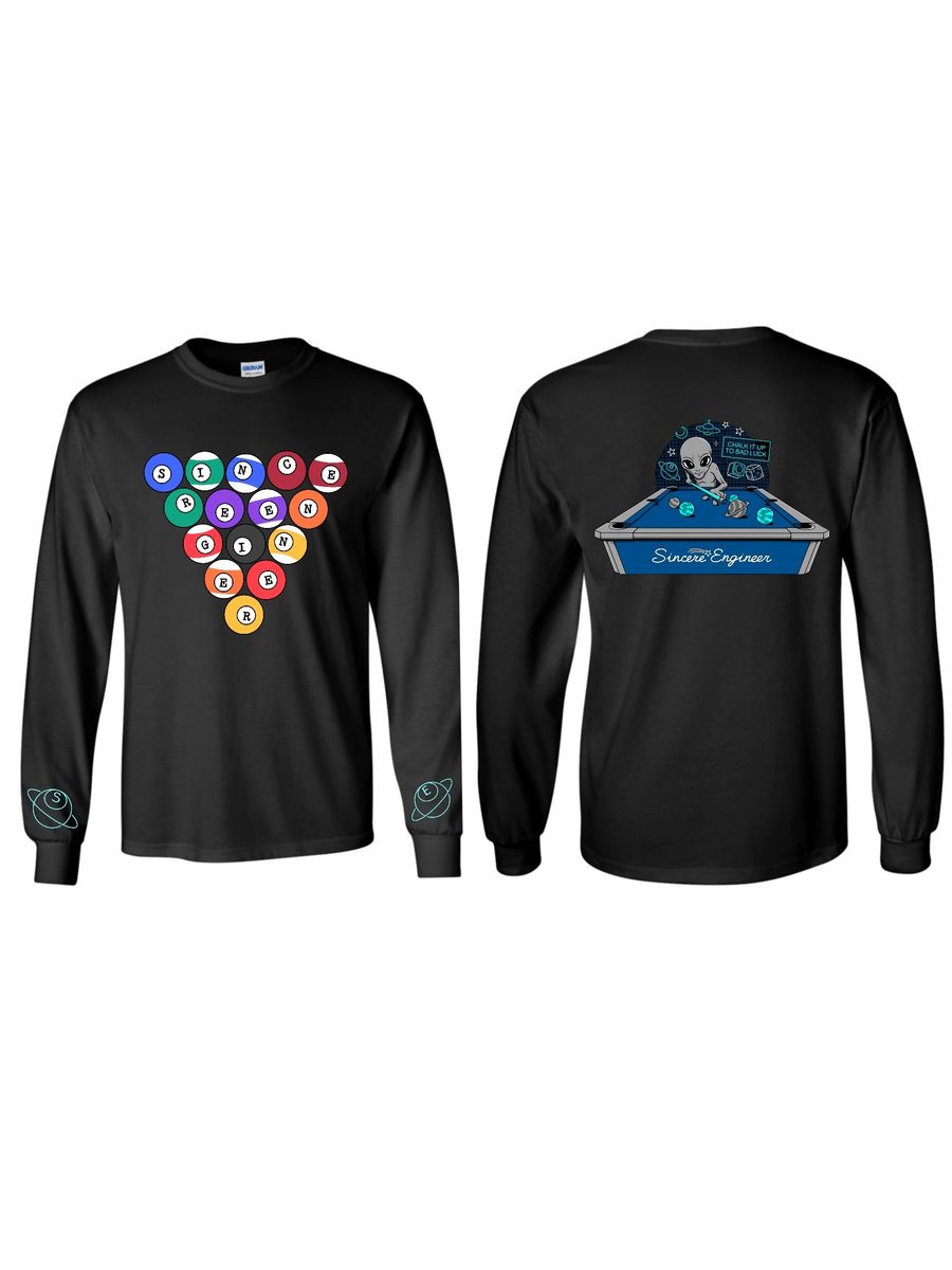 alien pool table long sleeve tee
