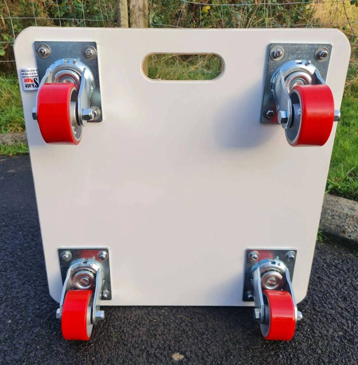 Extra Heavy Duty White Removal Skate 600 x 600 x 30mm, rubber topped ...
