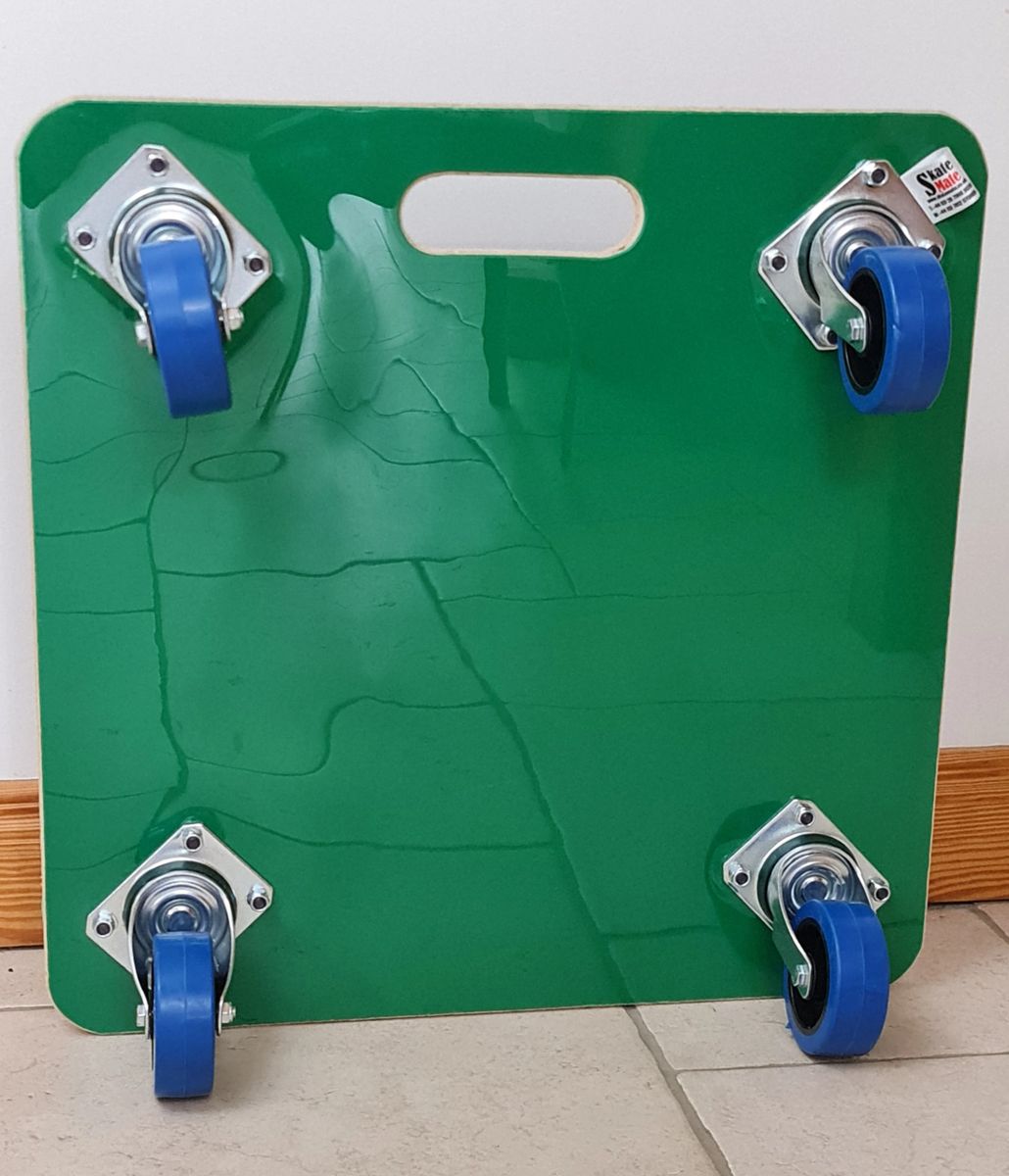 Heavy Duty Forest Green Removal Skate 600 x 600 x 18mm, rubber topped ...