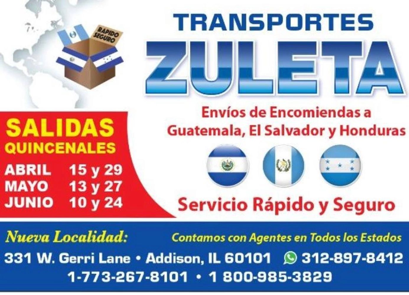 Transportes Zuleta Cajas Guatemala