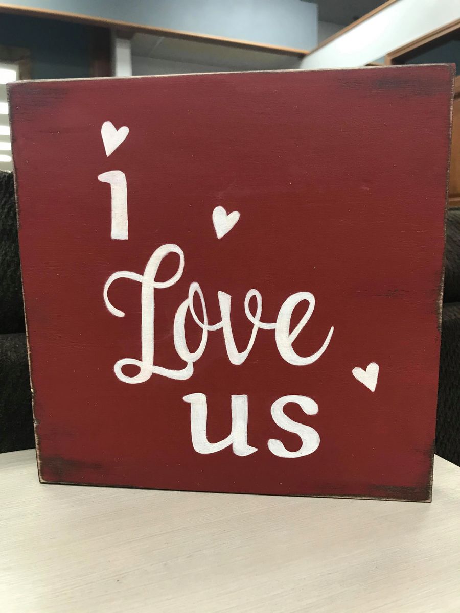 I Love Us Sign