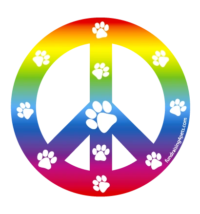 Peace Sign magnet (rainbow)