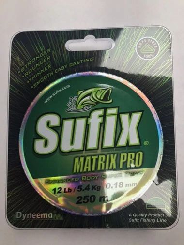 Sufix Matrix Pro 250 Mt Green Colour Braid