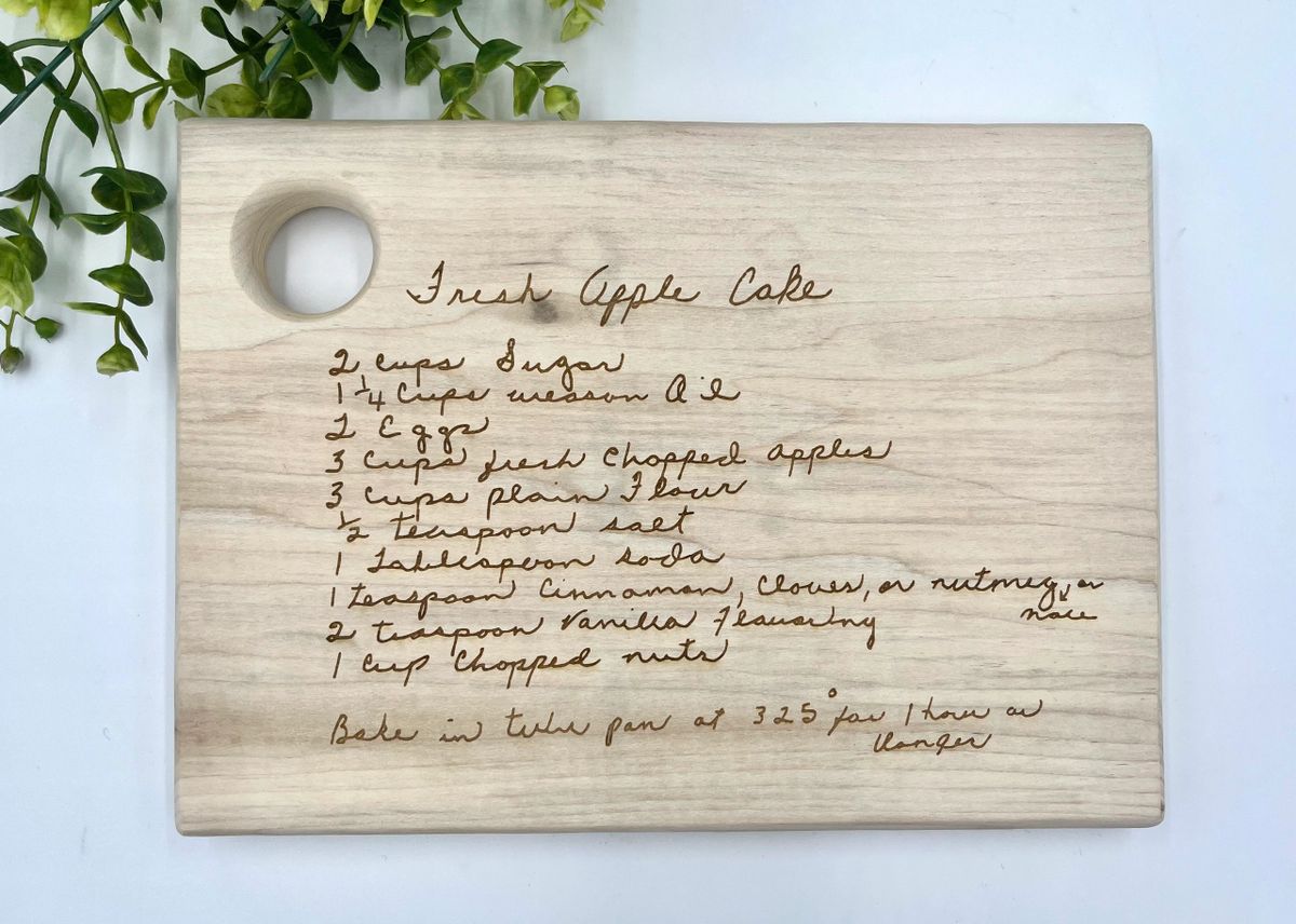 Hand Written Cutting Board