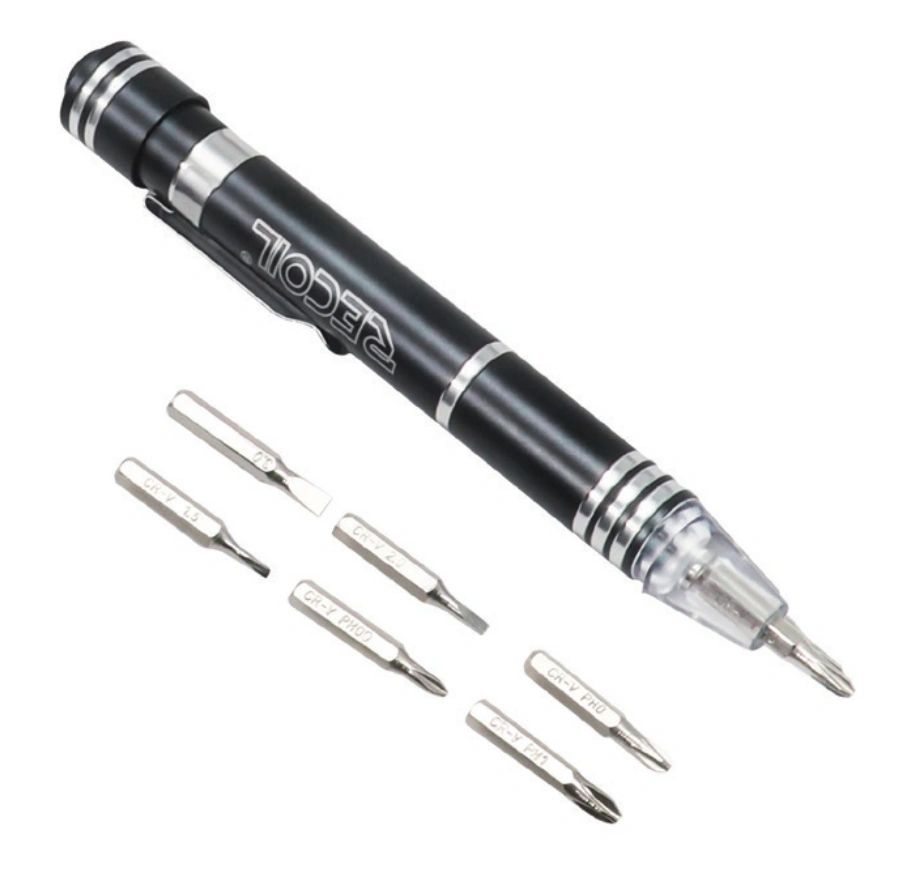 Recoil tuning screwdriver with LED light - Black
