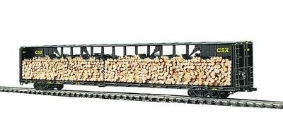 O Scale Premier Center Beam Flat Car CSX I Beam Lumber(Pulpwood) Car