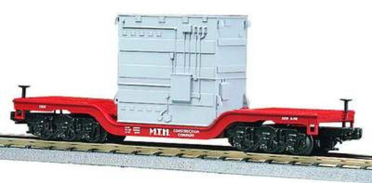 MTH Construction O Gauge RailKing Dep. Center Flat Car