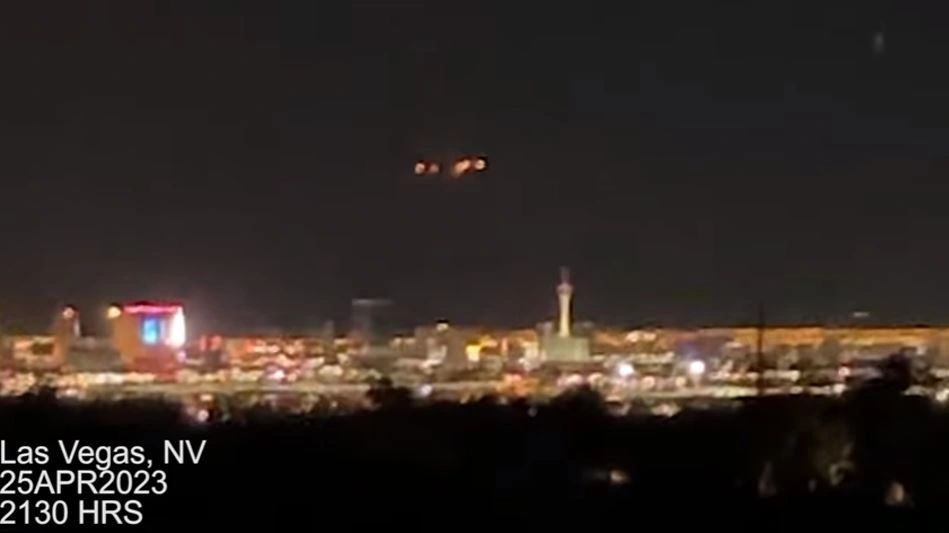 Amber UFOs over Las Vegas