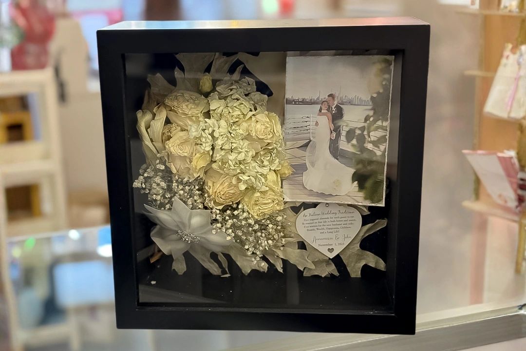 Shadow frame with wedding picture