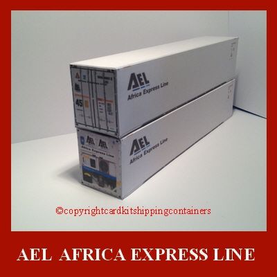 AEL (Africa Express Line) Shipping Container Card Kit