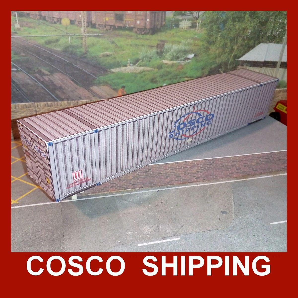 Cosco (Grey) 48ft Shipping Container Card Kit