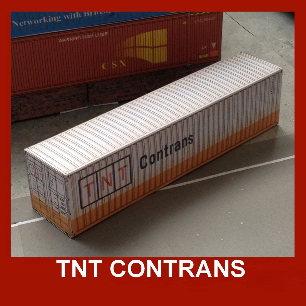 TNT Contrans (Pre-Weathered) Shipping Container Card Kit