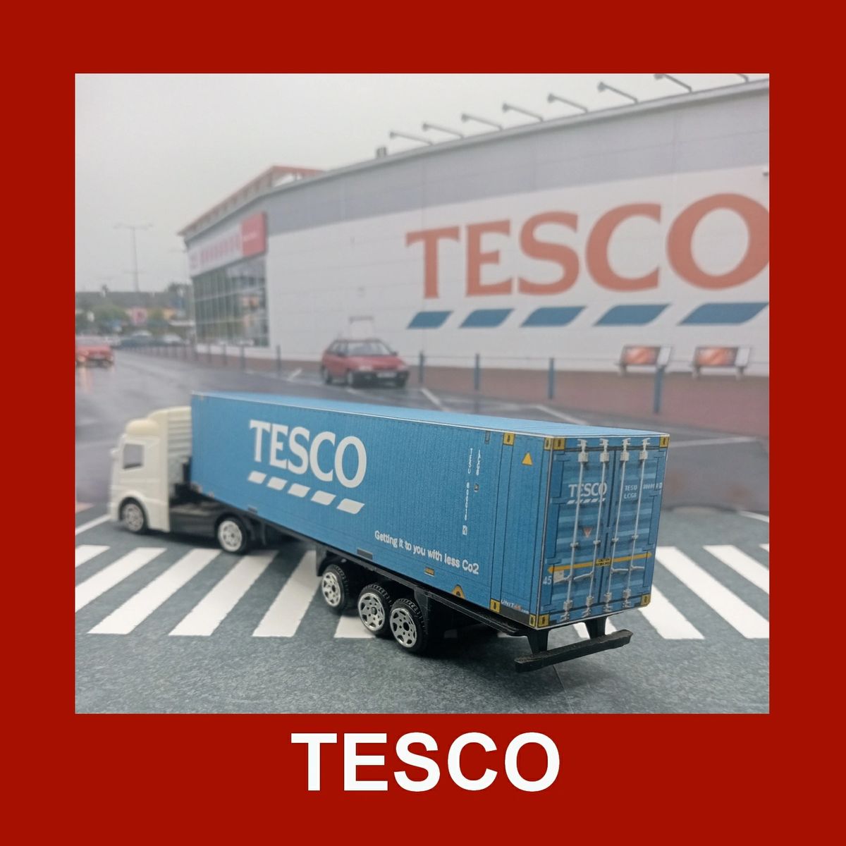 Tesco Supermarket Shipping Container Card Kit
