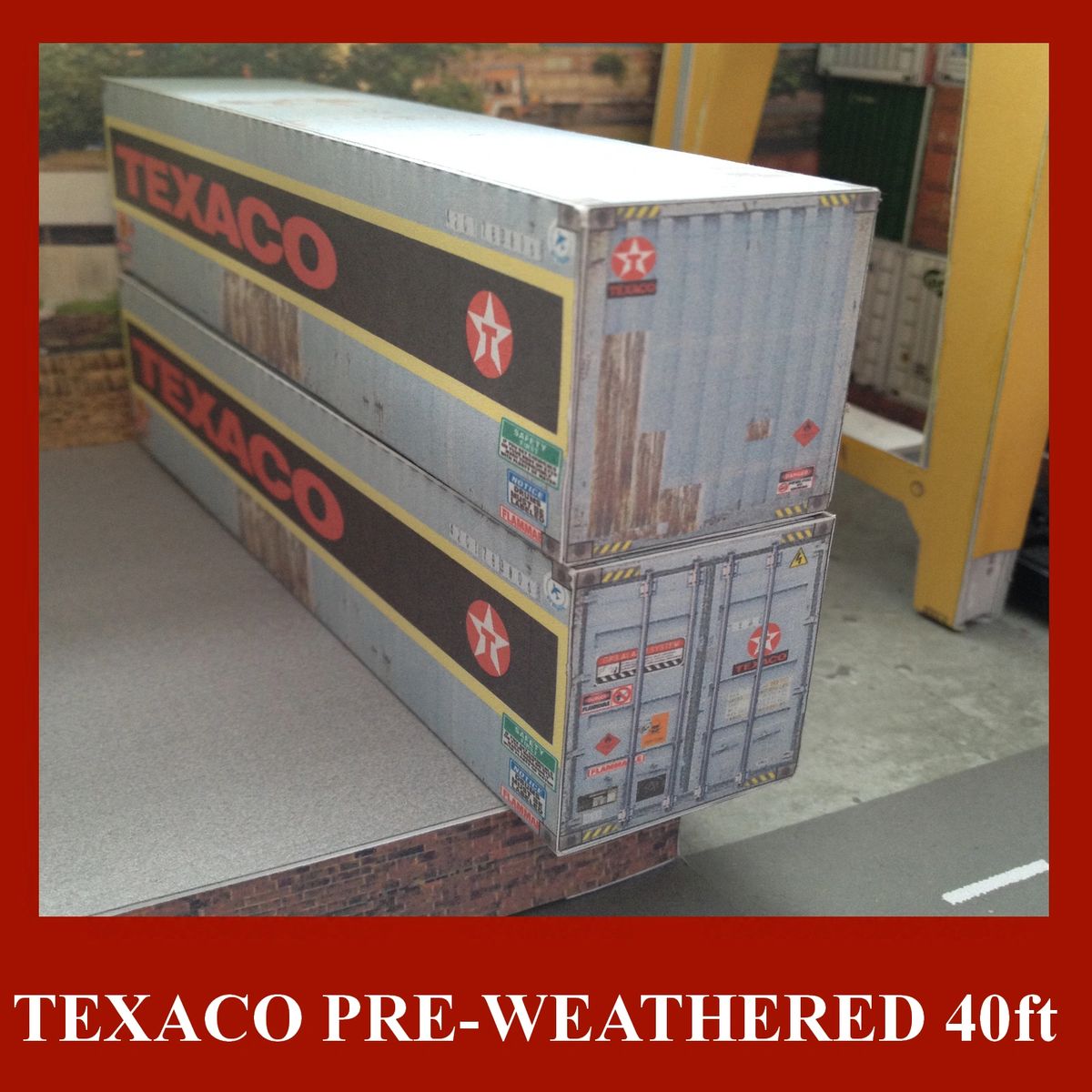 Texaco Oil Shipping Container Card Kit
