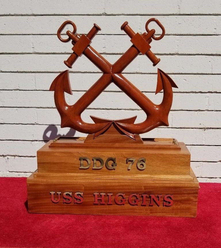 CROSSED ANCHOR FLAG STAND