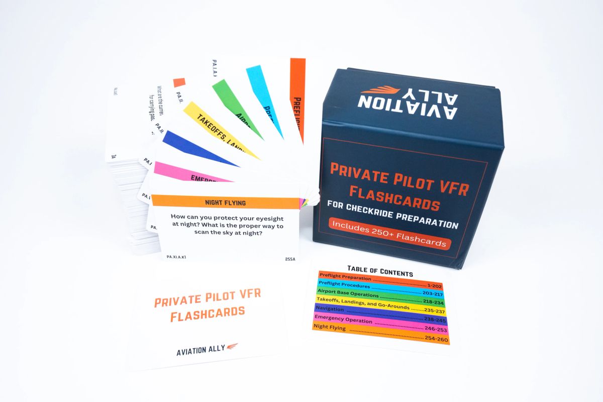 Private Pilot VFR Flashcards for Oral Checkride Preparation